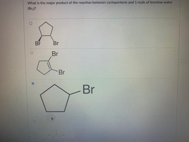 Solved What is the major product of the reaction between | Chegg.com