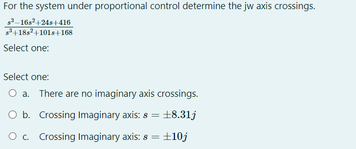 Solved For the system under proportional control determine | Chegg.com