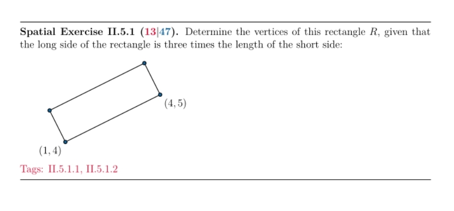 Solved Spatial Exercise II.5.1 (13|47). ﻿Determine the | Chegg.com
