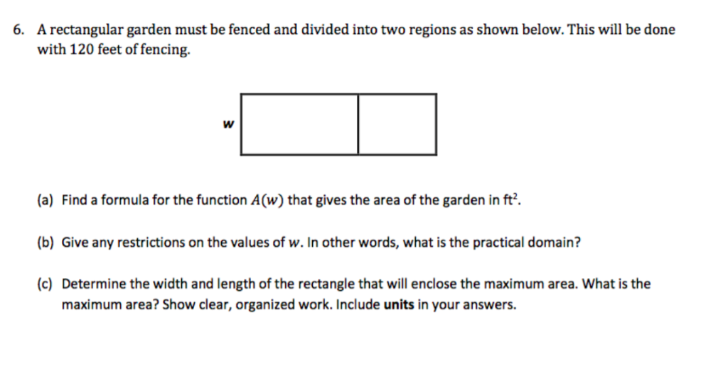 Solved Arectangular garden must be fenced and divided into | Chegg.com