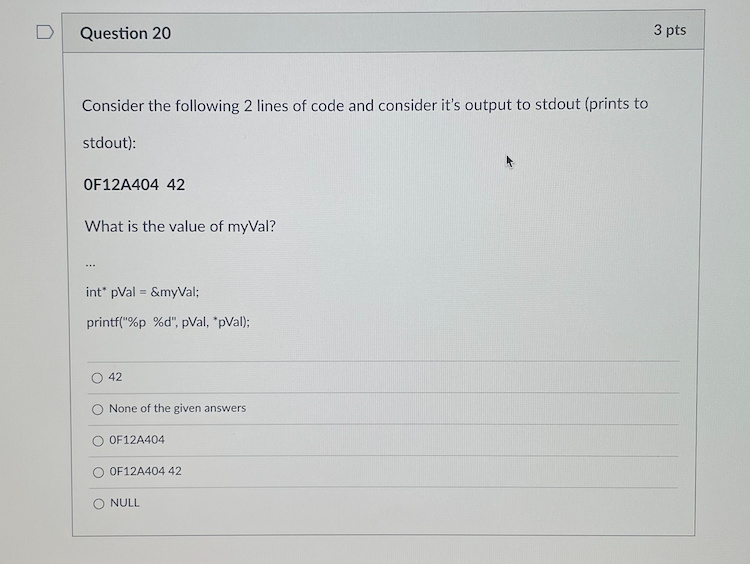 Solved Question 19 3 pts What is printed, if file1.txt looks | Chegg.com