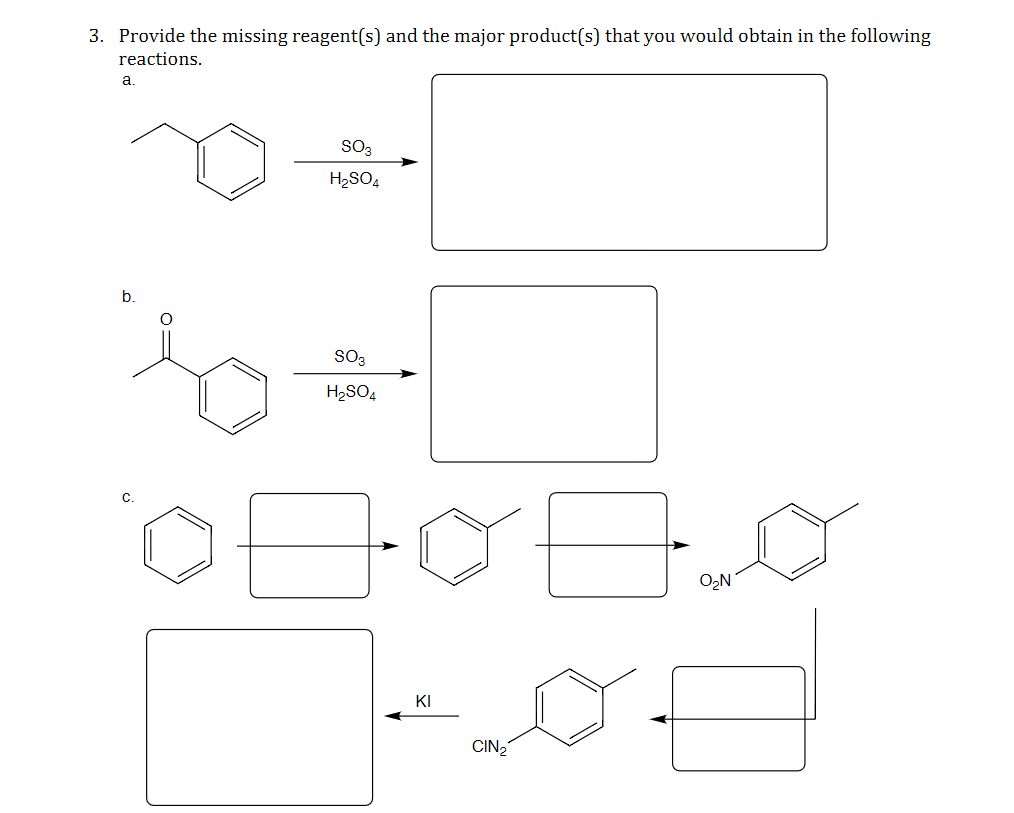 Solved 3. Provide the missing reagent(s) and the major | Chegg.com