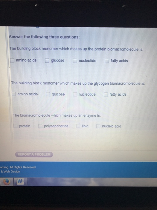 Solved The building block monomer which makes up the protein | Chegg.com