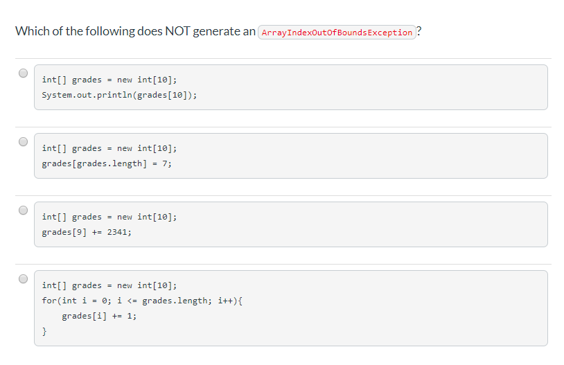 Solved Which of the following does NOT generate an | Chegg.com