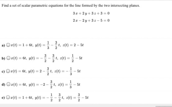 Solved Find a set of scalar parametric equations for the | Chegg.com