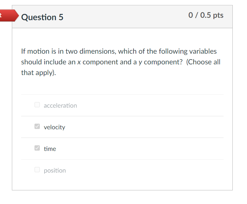 Solved Question 2 0 / 0.5 pts An object is thrown into the | Chegg.com