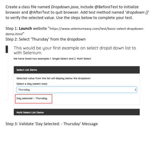 Create a class file named Dropdown.java, include | Chegg.com