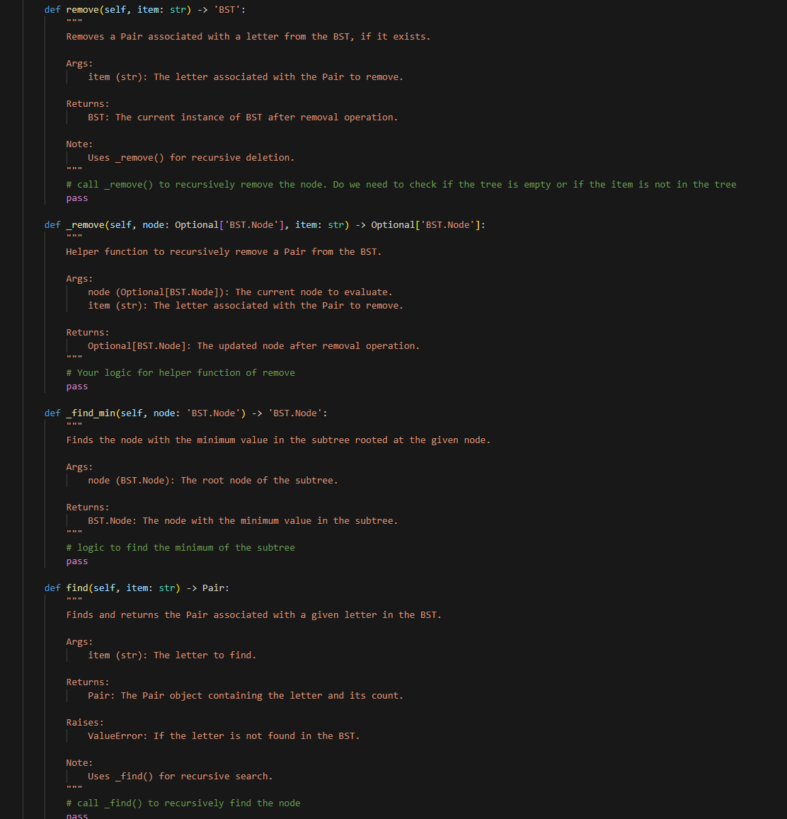 Solved def inorder(self) → List [Pair]: " " " Performs an | Chegg.com