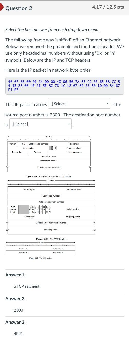 Select the best answer from each dropdown menu. The | Chegg.com