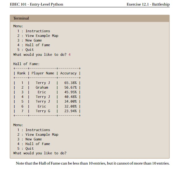 12.1 - Battleship Create a space themed single player | Chegg.com