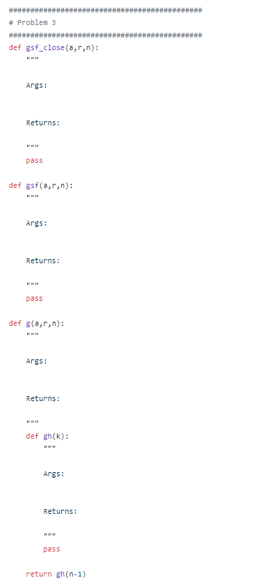 Solved Deliverables Problem 2 • Complete the functions | Chegg.com