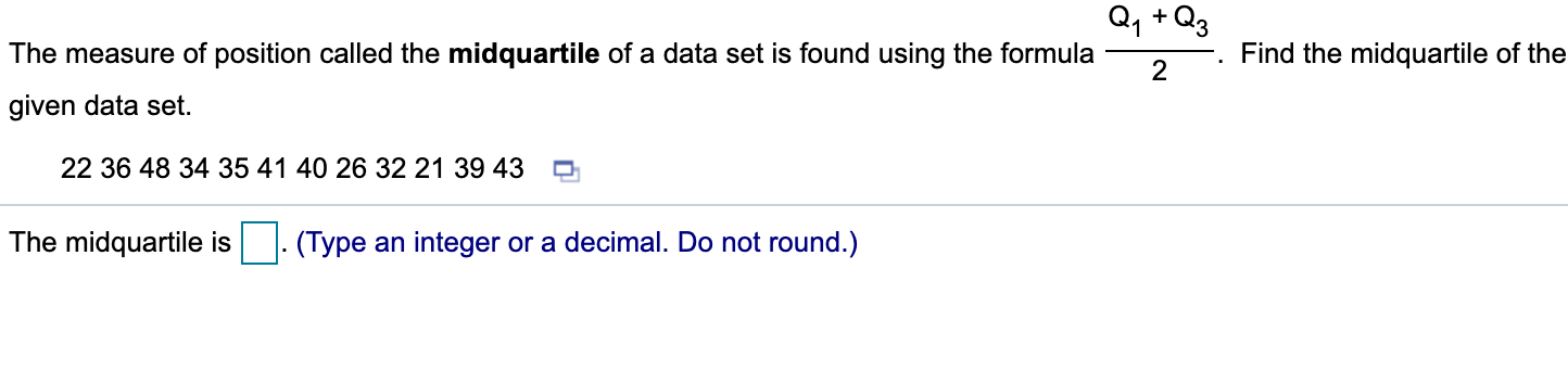 Solved Qq +Q3 2 The measure of position called the | Chegg.com