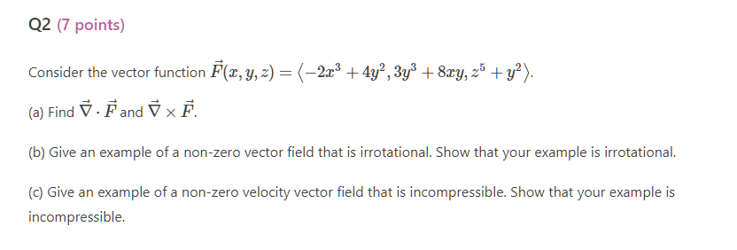 Solved Consider the vector function | Chegg.com