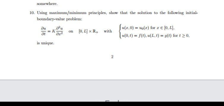 Solved somewhere. 10. Using maximum/minimum principles, show | Chegg.com