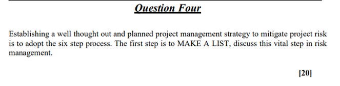 Solved Ouestion FourEstablishing a well thought out and | Chegg.com