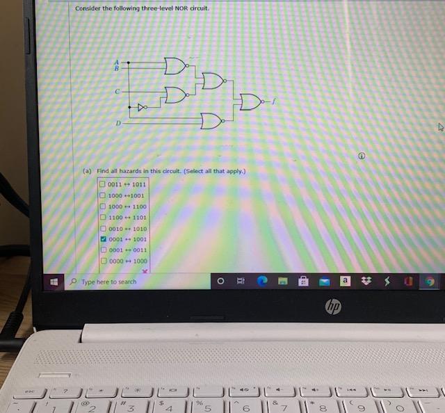 Solved Consider the following three level NOR circuit В C | Chegg.com
