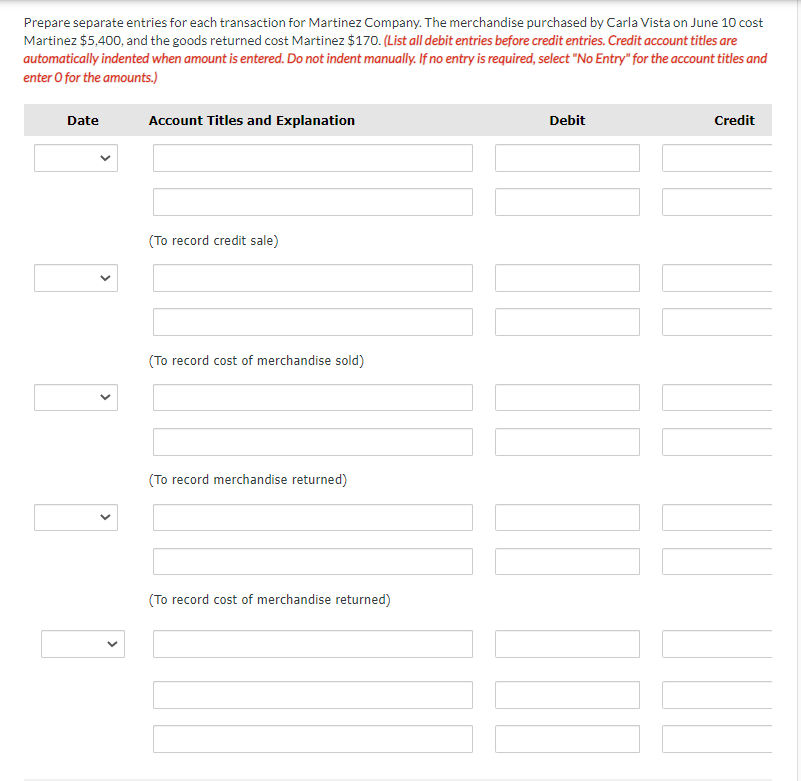 Solved Prepare separate entries for each transaction for | Chegg.com
