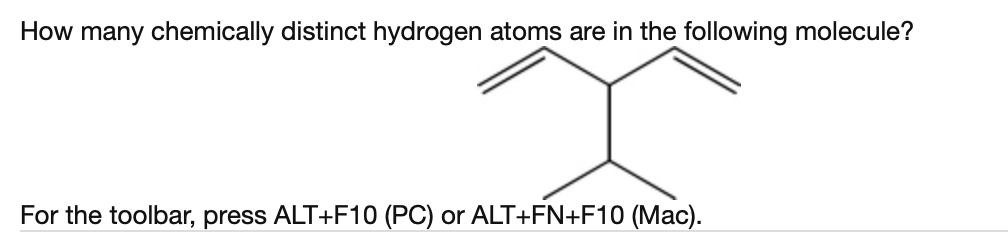 Solved How many chemically distinct hydrogen atoms are in | Chegg.com