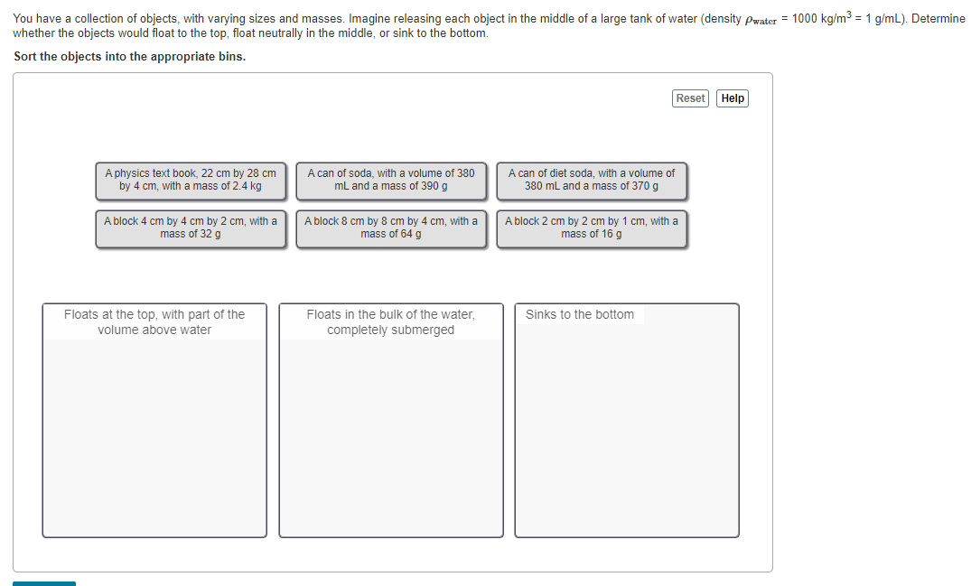 Solved You Have A Collection Of Objects With Varying Sizes