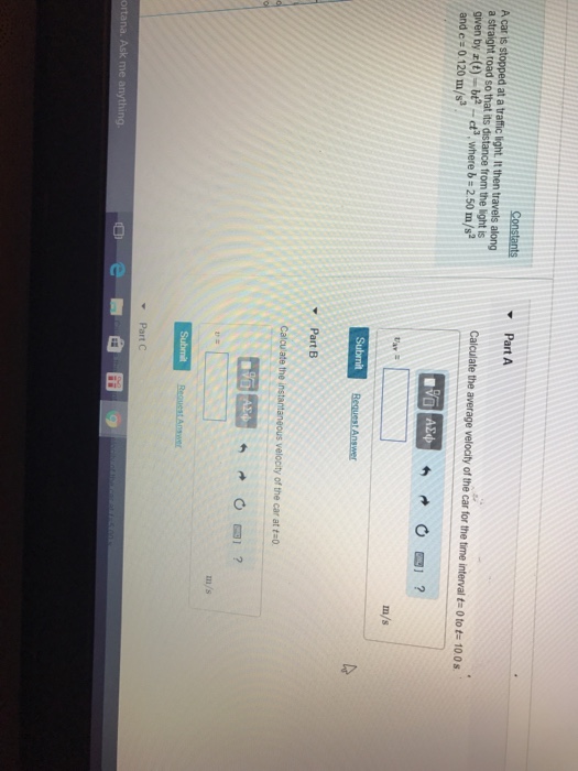 Solved Part A A car is stopped at a traffic light it then | Chegg.com