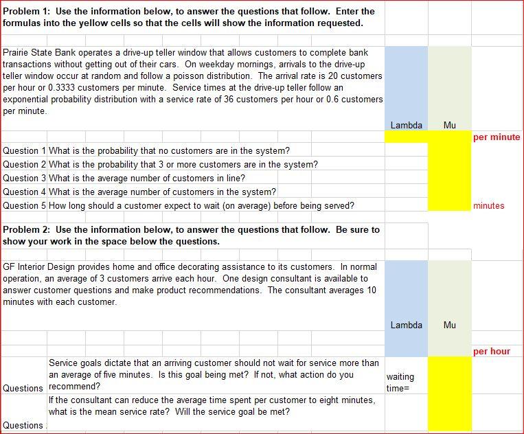 Solved Problem 1: Use the information below, to answer the | Chegg.com