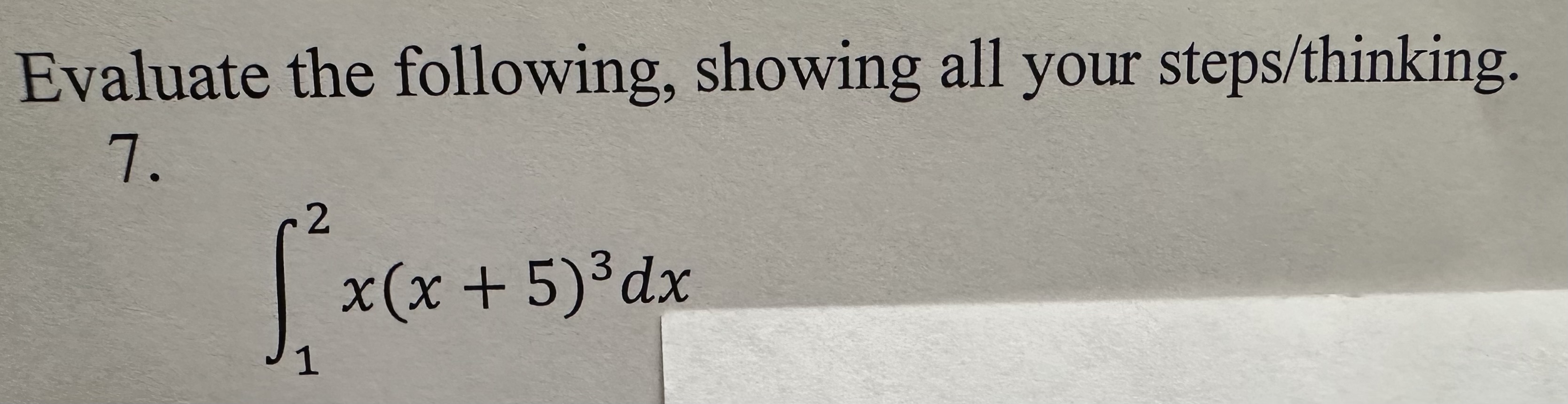 Solved Evaluate the following, showing all your | Chegg.com