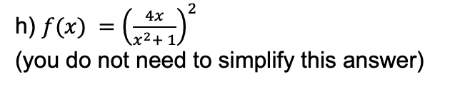 Solved use the rule of derivatives to find the derivatives | Chegg.com
