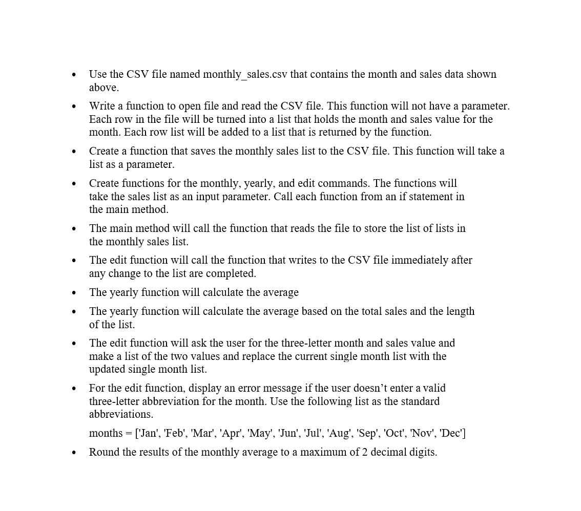 Solved In Python please create the following program | Chegg.com