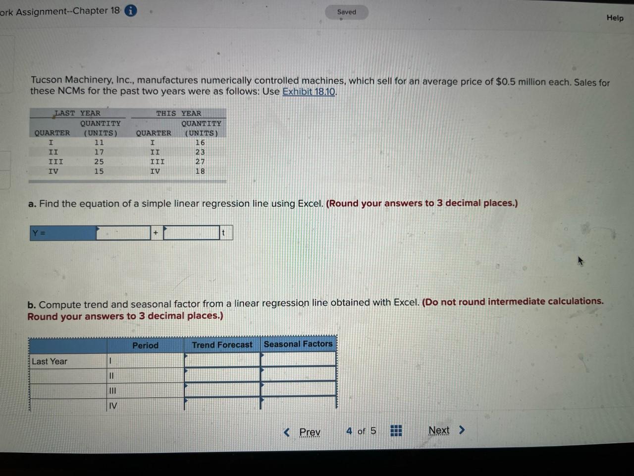 Solved Tucson Machinery, Inc., manufactures numerically | Chegg.com