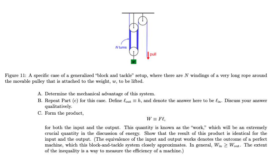 Solved 14. In Figure 10, a two-pulley arrangement is | Chegg.com