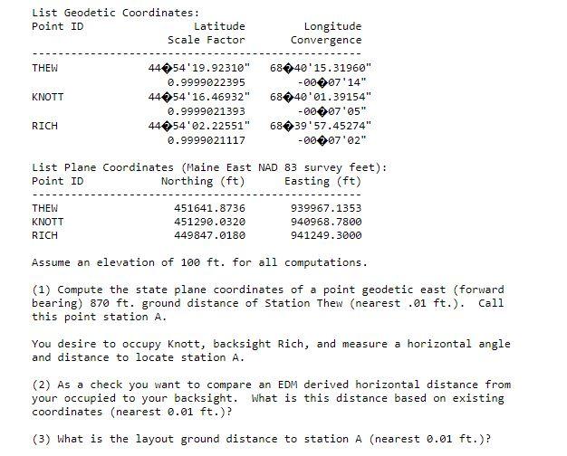 Assume an elevation of 100ft. for all computations. | Chegg.com