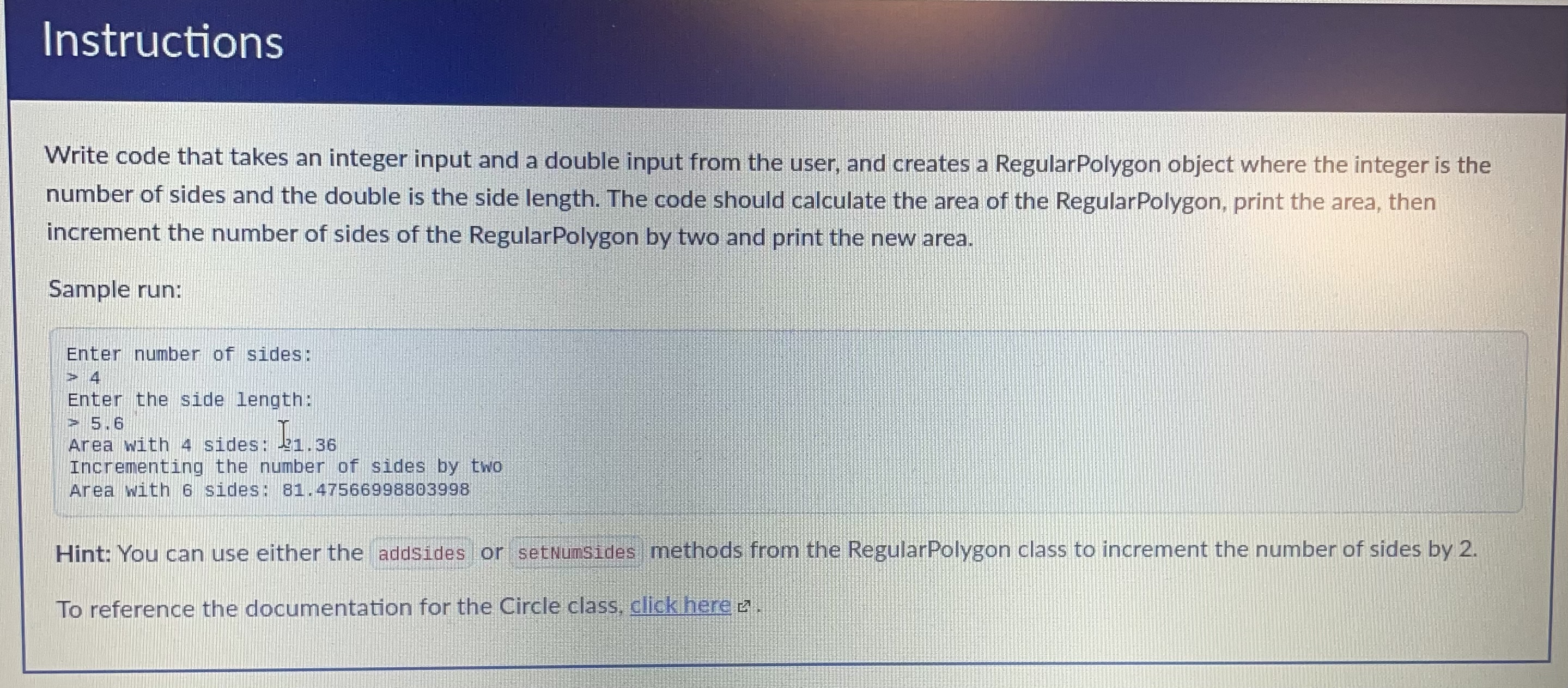Solved Write Code That Takes An Integer Input And A Double 4330