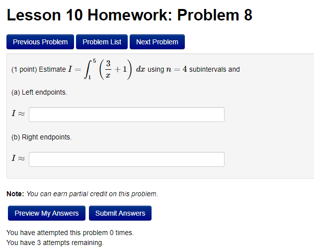 Solved Lesson 10 Homework: Problem 8 Previous Problem | Chegg.com