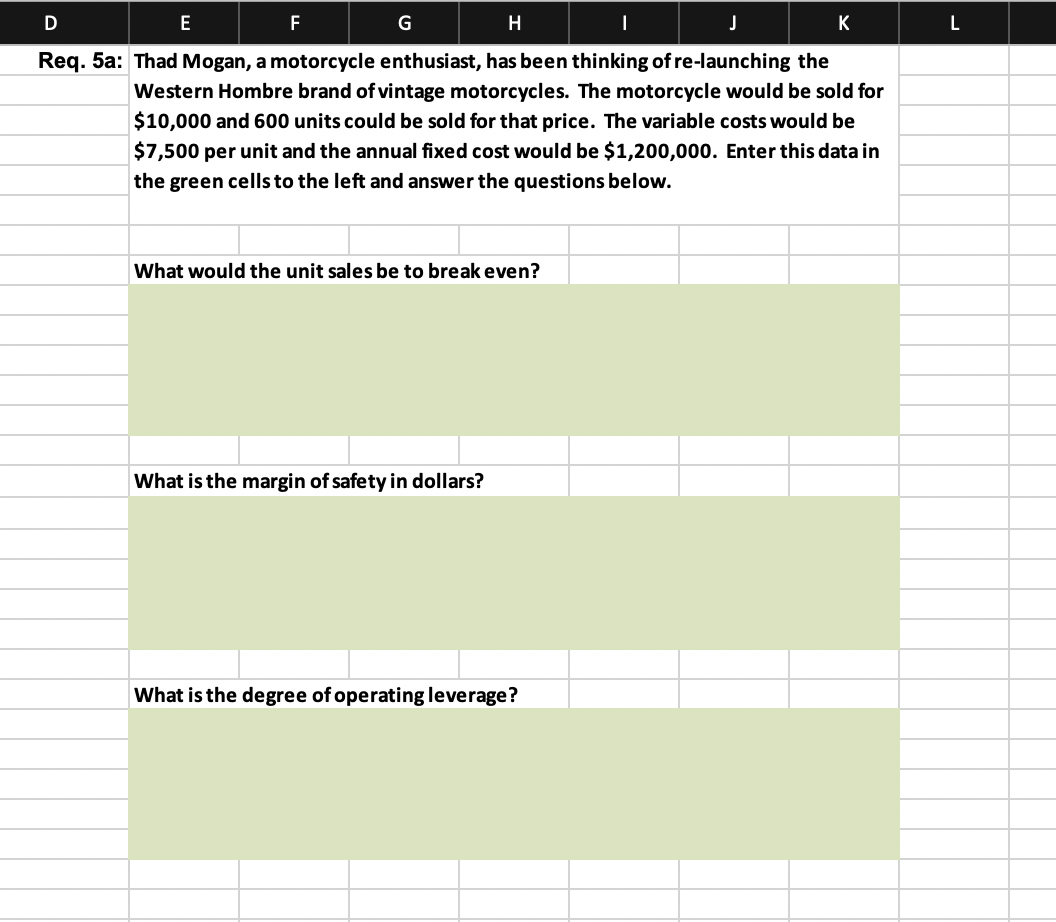 Solved 1 Chapter 5: Applying Excel Name: G#: 2 3 Data 4 Unit | Chegg.com