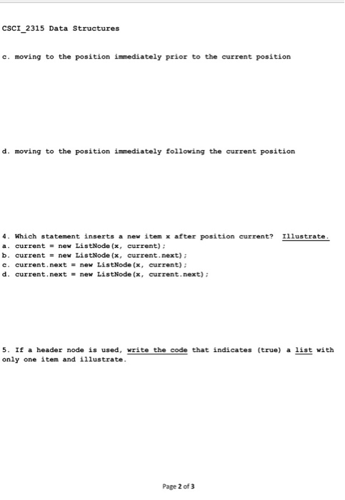 Solved CSCI 2315 Data Structures Student Name ICE Stacks and | Chegg.com
