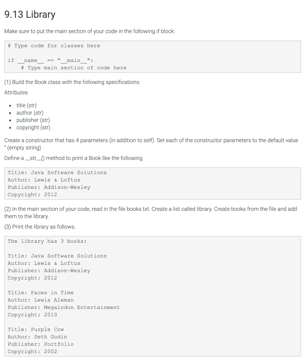 Solved In Python Please Java Software Solutions Lewis And