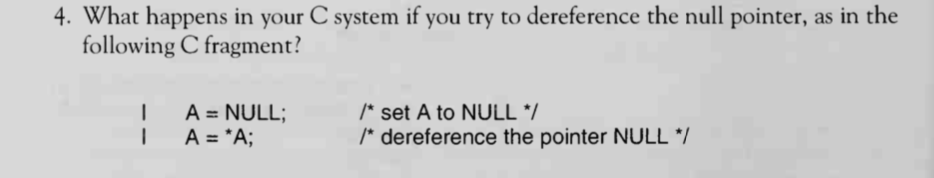 Solved 4. What happens in your C system if you try to | Chegg.com