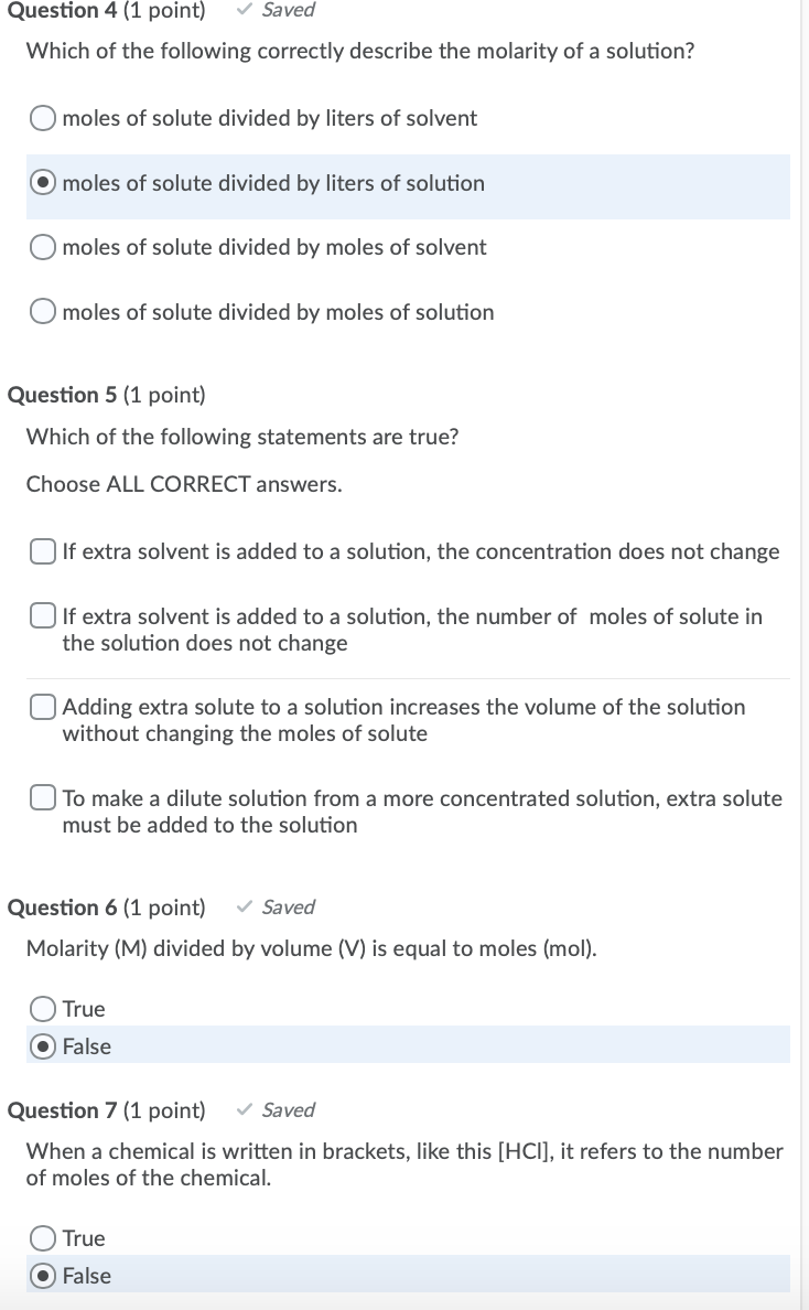 Solved Question 4 (1 point) Saved Which of the following | Chegg.com