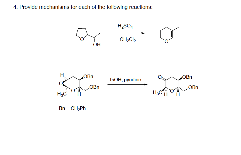 Solved 4. Provide mechanisms for each of the following | Chegg.com