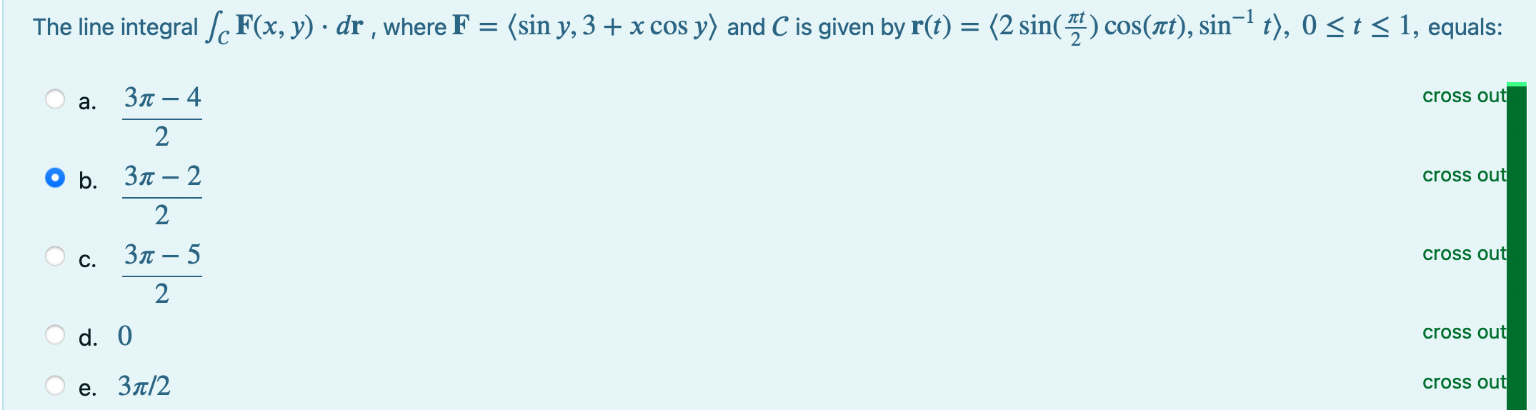 Solved The line integral ∫CF(x,y)⋅dr, where F= siny,3+xcosy | Chegg.com