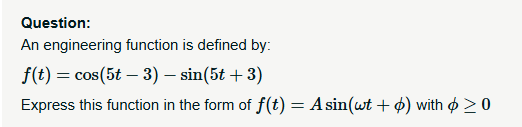 Solved Question:An engineering function is defined | Chegg.com