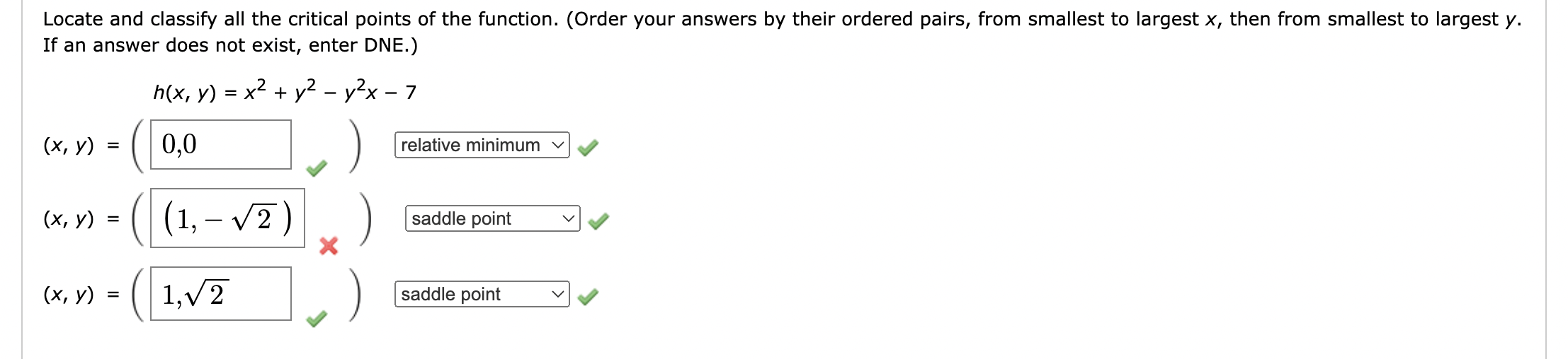 Solved Locate and classify all the critical points of the | Chegg.com