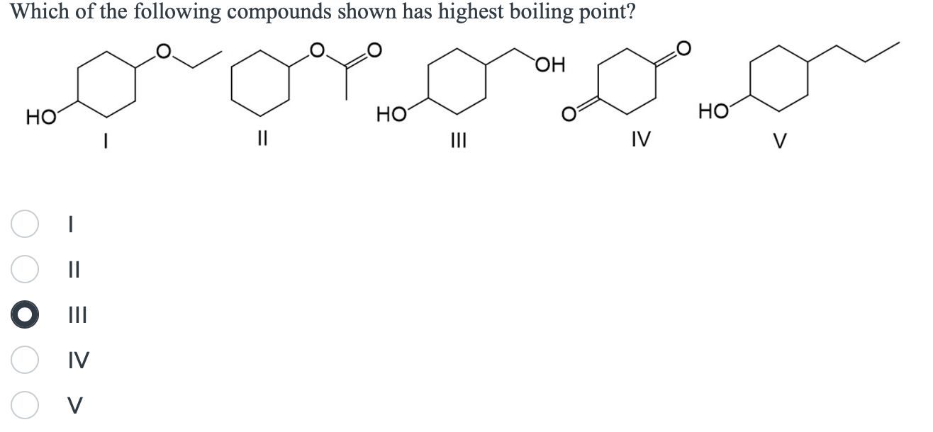 Solved Which of the following compounds shown has highest | Chegg.com