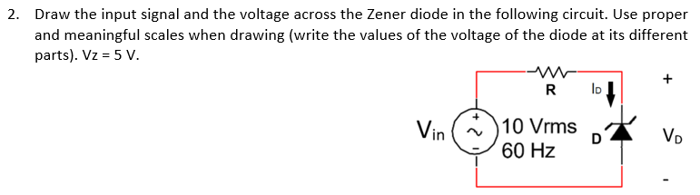 Solved 2. Draw the input signal and the voltage across the | Chegg.com