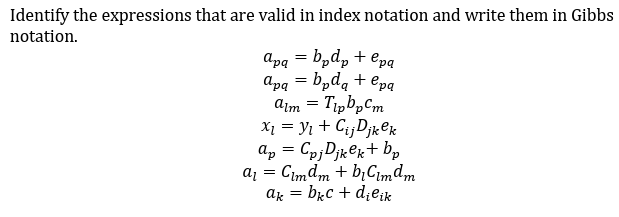Solved Identify the expressions that are valid in index | Chegg.com