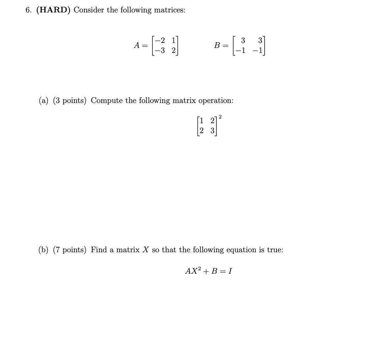 Solved (HARD) ﻿Consider the following | Chegg.com