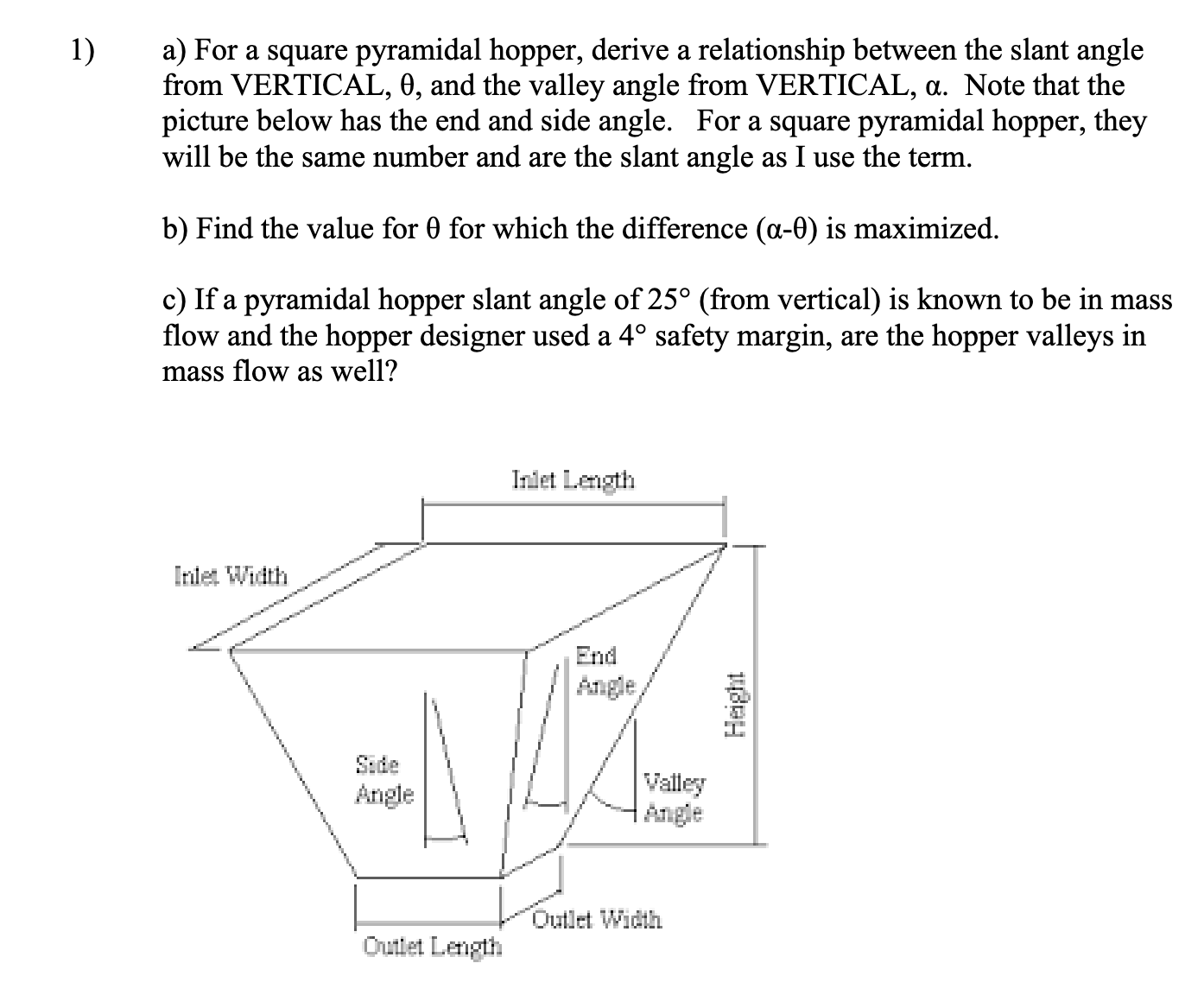 Solved by an EXPERT aθ, ﻿and the valley angle from VERTICAL, α. ﻿Note ...
