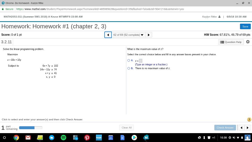 Advanced Math Archive | June 05, 2018 | Chegg.com