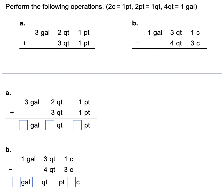 Solved Perform The Following Operations
