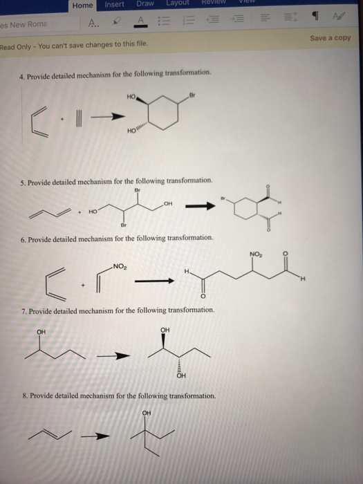 Solved Provide detailed mechanism for the following | Chegg.com